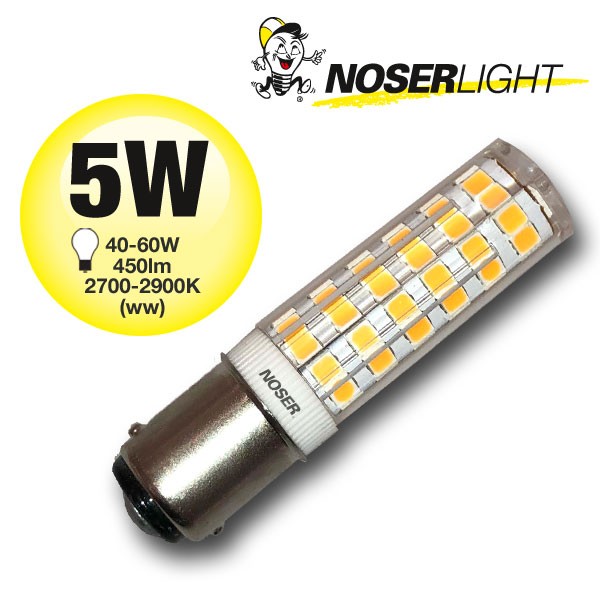 NOSER LED B15d - der LED Ersatz für alle B15d Halogenlampen mit bis zu 60W